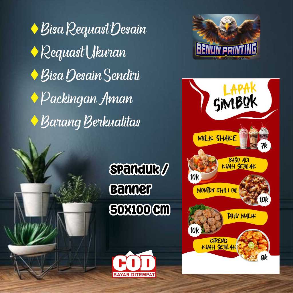Jual SPANDUK BANNER LAPAK SIMBOK 50X100 CM BISA REQUEST DESAIN | Shopee ...