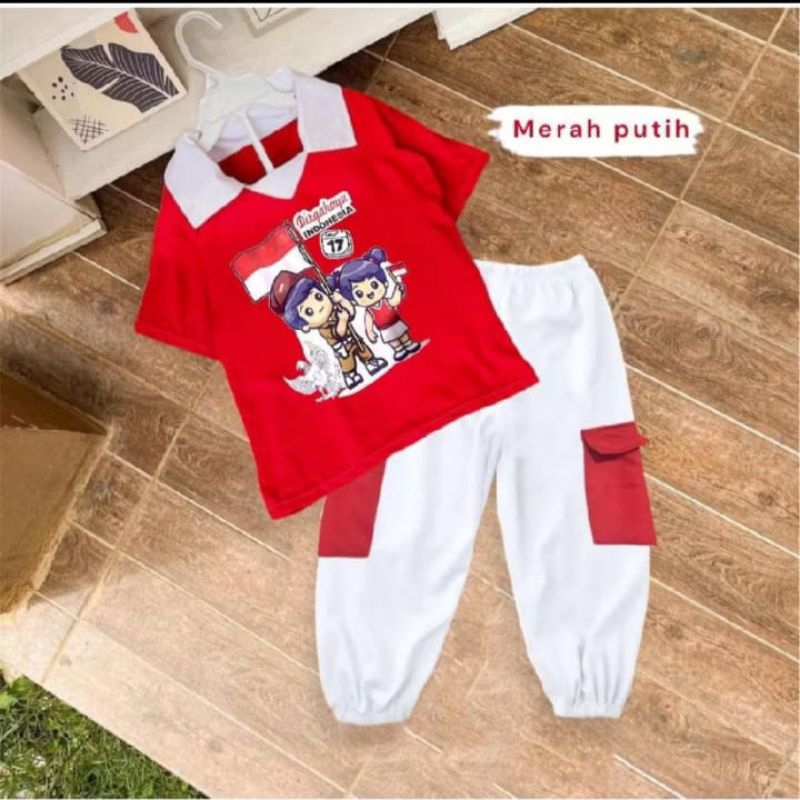 Jual SETELAN MERAH PUTIH CELANA BAJU KEMERDEKAAN INDONESIA 17 AGUSTUS ...
