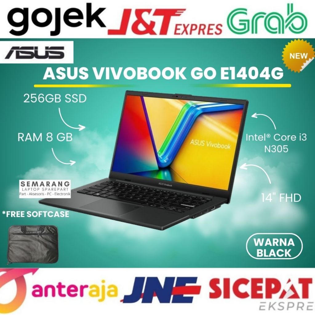 Jual BARU LAPTOP ASUS VIVOBOOK GO E1404G Ram 8GB 256GB SSD 14" Fhd Win ...