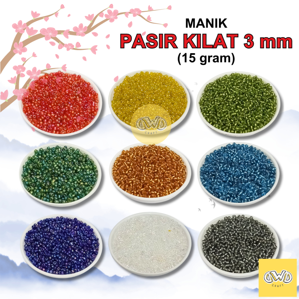 Jual Manik Payet Pasir Glossy Series 3mm - 8/o (15gr) | Shopee Indonesia
