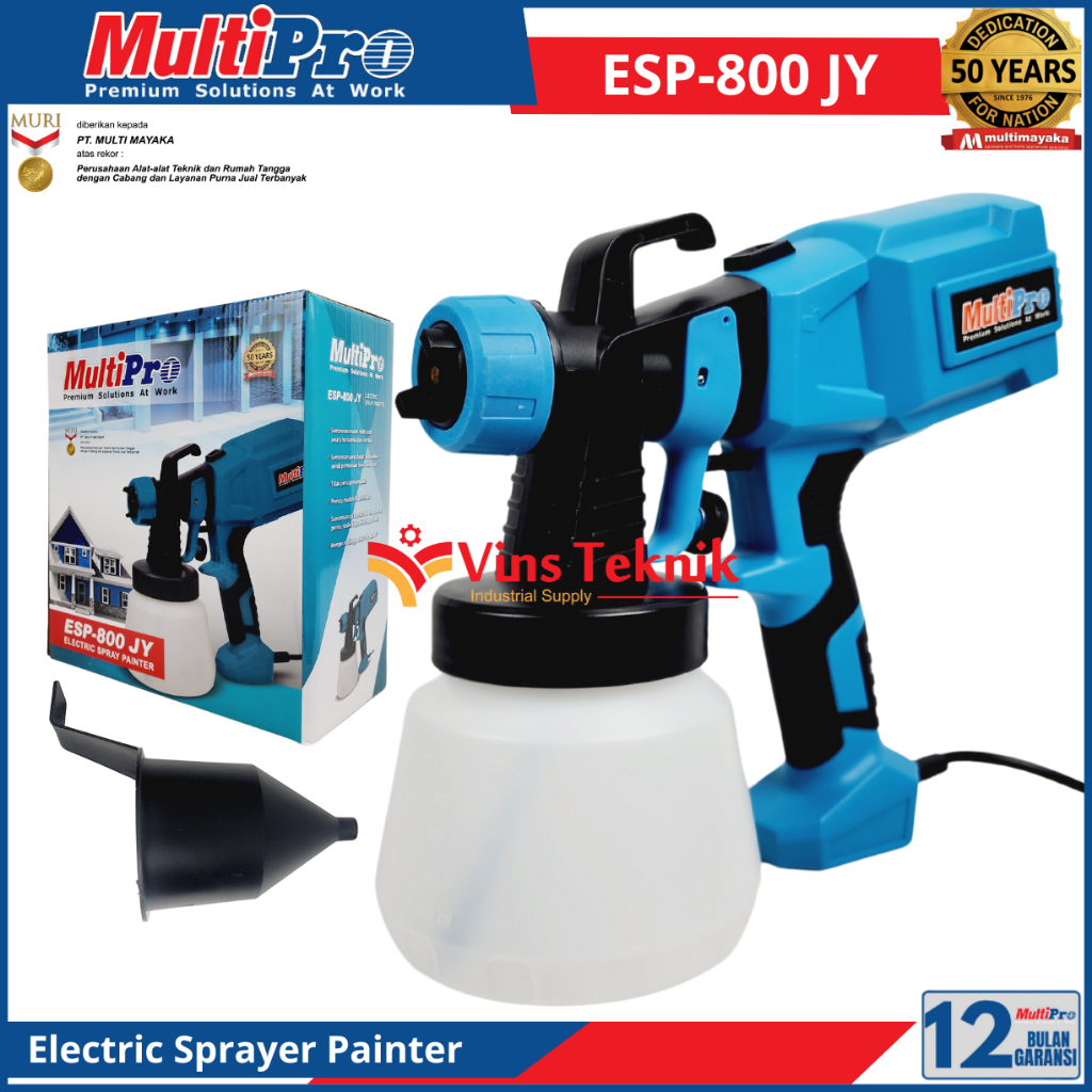 Jual Elektrik Spray Gun Mesin Semprot Cat Portable ESP 800 MULTIPRO ...