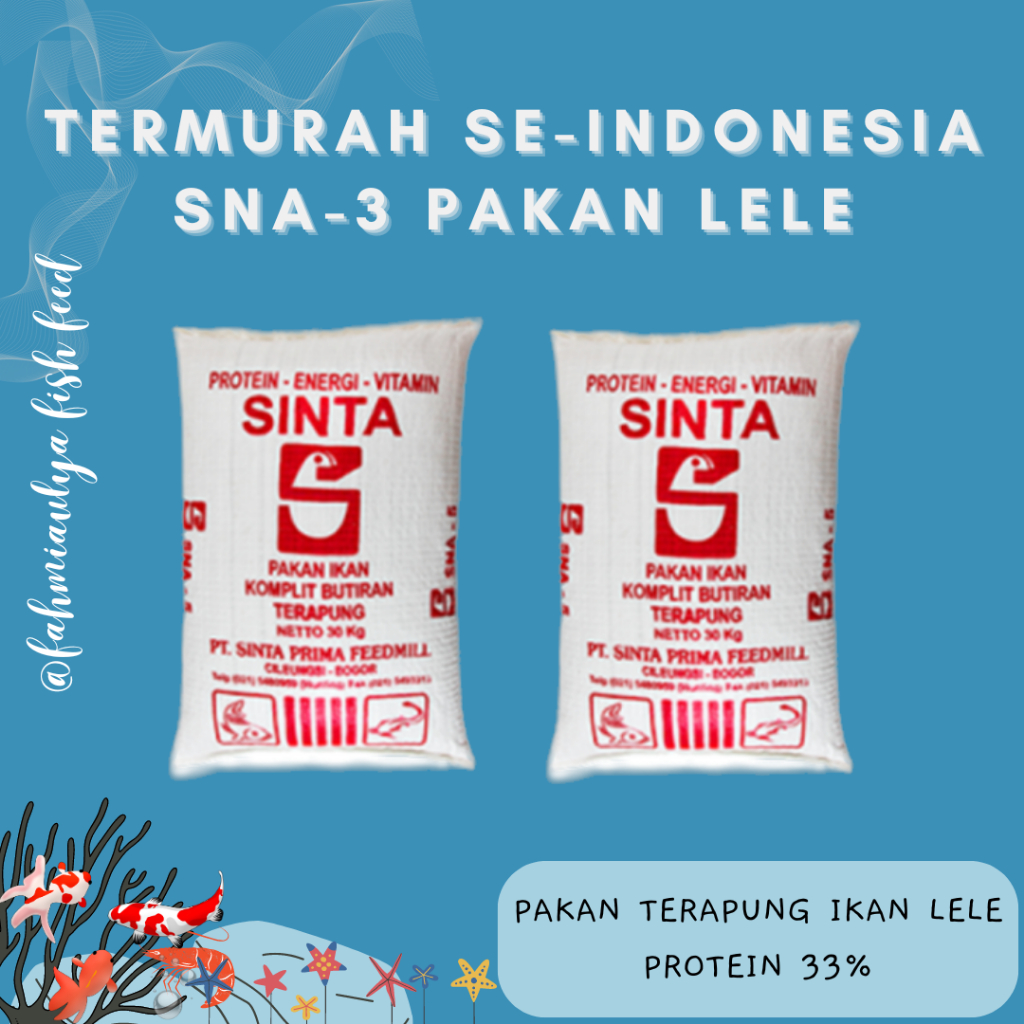 Jual 1 SAK (30KG) SNA-3 PAKAN TERAPUNG IKAN LELE KEMASAN | Shopee Indonesia