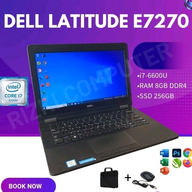 Jual Laptop Core i7 gen 6 DELL RAM 8GB SSD 256GB Slim mulus | Shopee ...