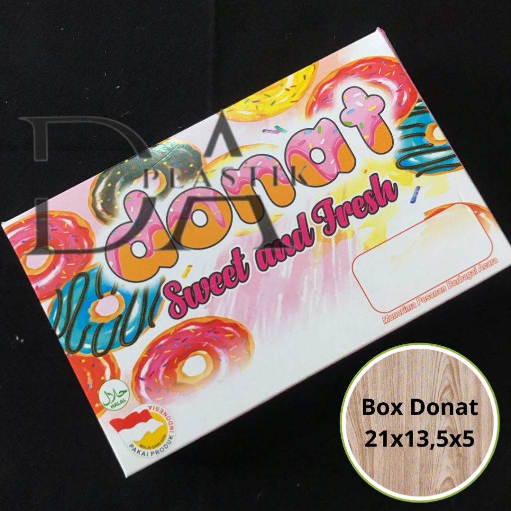 Jual Kotak Donat Ukuran 21x13,5x5 | Dus Donat | Kotak Donat Mini | Dus ...