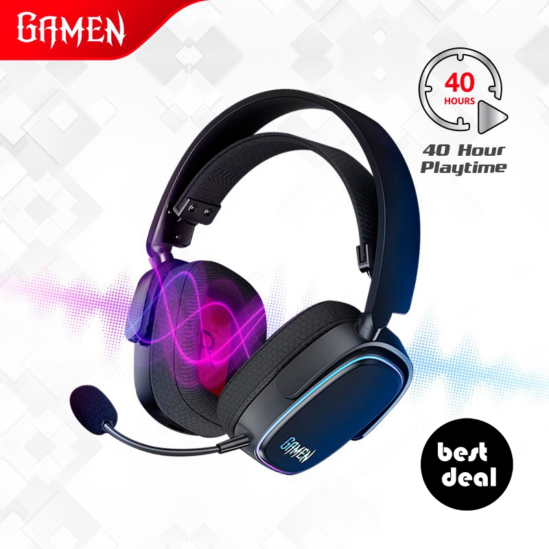 Jual Gamen Gaming Wireless Headset Shadow 40MS Low Latency Bluetooth ...