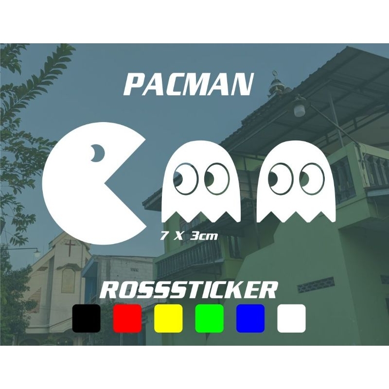 Jual cutting sticker pacman - stiker timbul karakter game Nintendo ...
