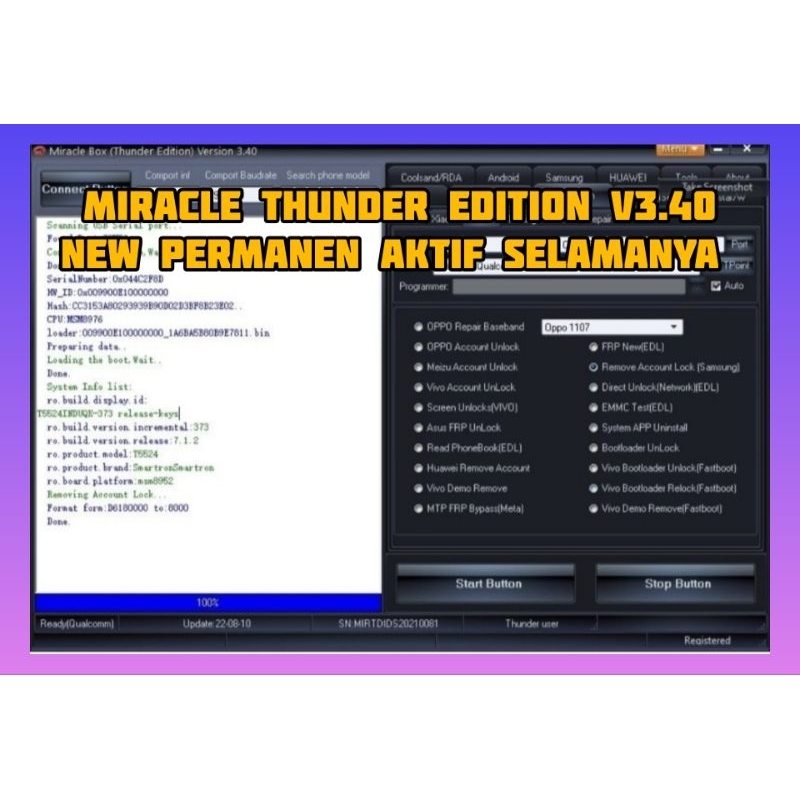 Jual Miracle Thunder Tool V3.40 Thunder Edition Permanent Aktif Selamanya | Shopee Indonesia