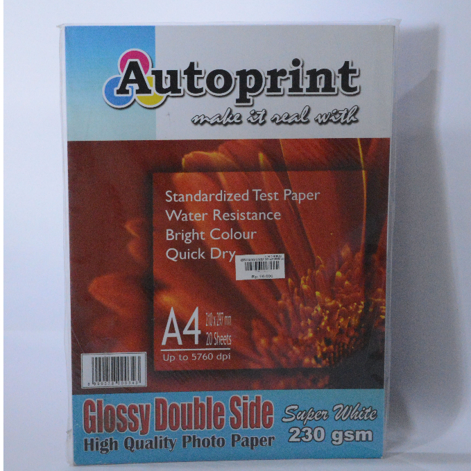 Jual KERTAS GLOSSY DOUBLE SIDE AUTOPRINT A4 | Shopee Indonesia