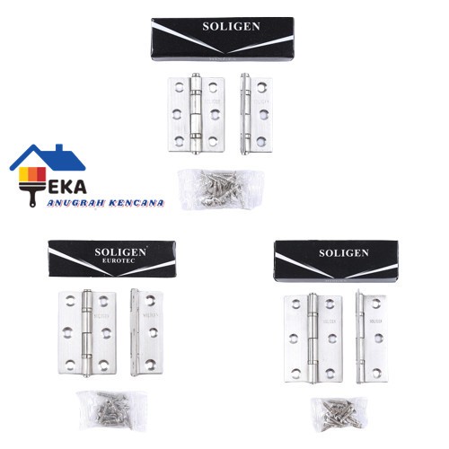 Jual EAK - Engsel Lemari 2 inch Stainless Steel Soligen / Engsel Kecil ...