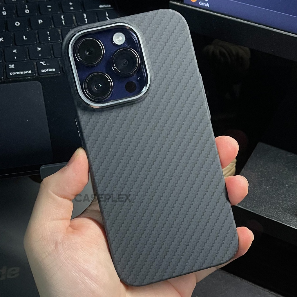Jual Case iPhone Black Carbon Compatible for IP 12 13 14 Pro Max ip 15 ...