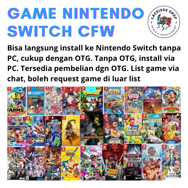 Jual Game Nintendo Switch CFW Jasa Isi Game Nintendo Switch Bebas Request Judul FREE UPDATE ...