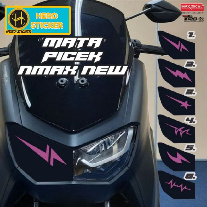 Jual Sticker Lampu NMAX New mata sebelah | Stiker Lampu Picek Nmax New ...