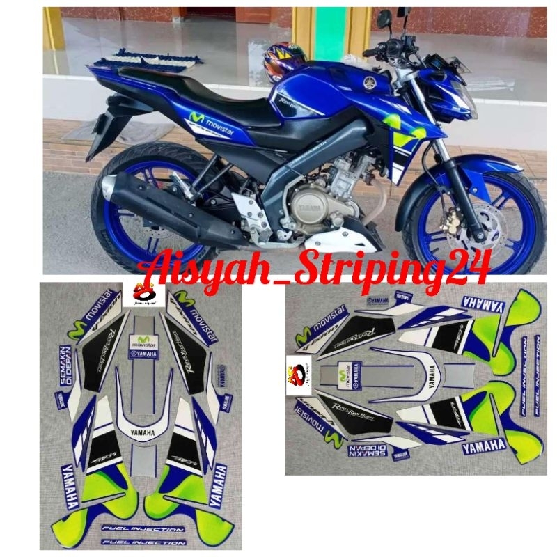 Jual stiker sticker striping Lis les POLET body motor Yamaha Vixion ...