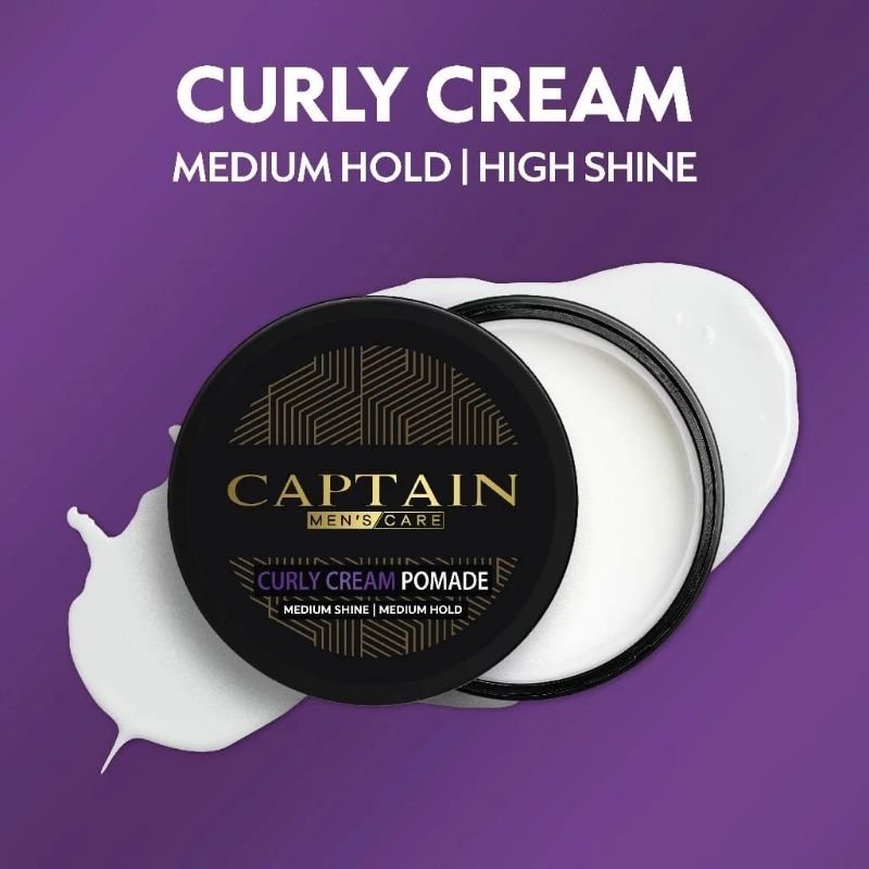 Jual Captain Men's Care Curly Cream Pomade | Shopee Indonesia