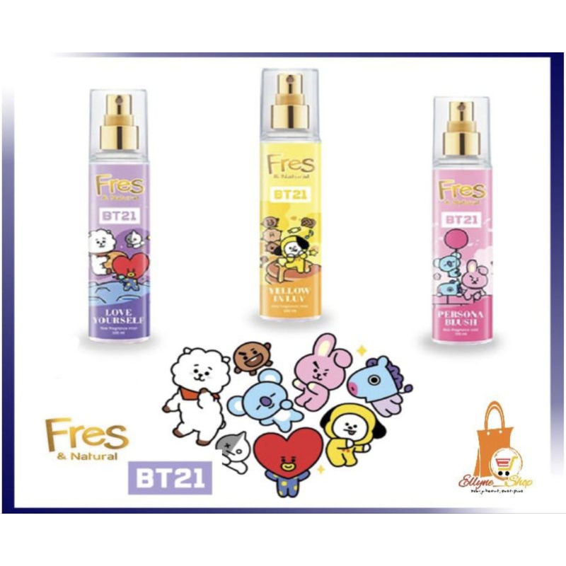Jual FRES & NATURAL SPRAY COLOGNE - BT21 COLLECTION 100 ml | Shopee ...