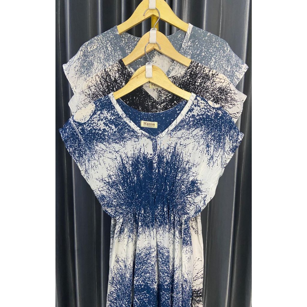 Jual Daster Manohara Motif Akar Kerah V Neck Rayon Premium Baju Tidur ...