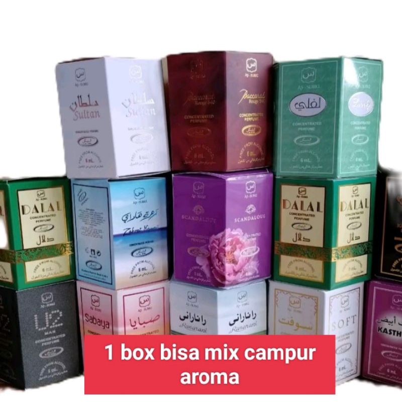 Jual Promo Parfum Arab Roll on 1 box isi 6 pcs bisa mix aroma arabian ...