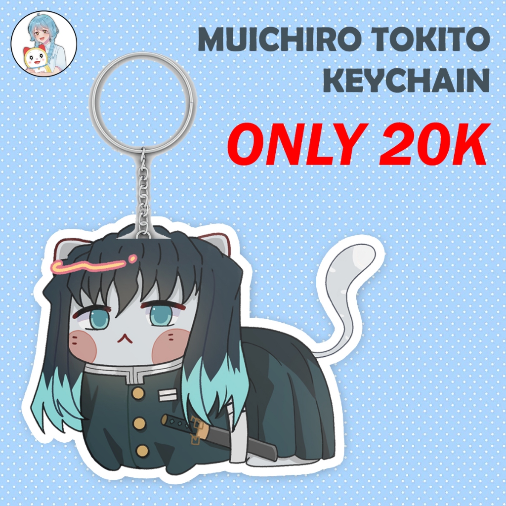 Jual Demon Slayer Muichiro Tokito Cat Keychain | Shopee Indonesia