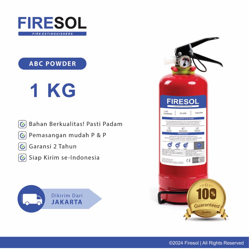 Jual APAR 1KG Dry Chemical Powder ABC/ Alat Pemadam Api Ringan Set Komplit | Shopee Indonesia