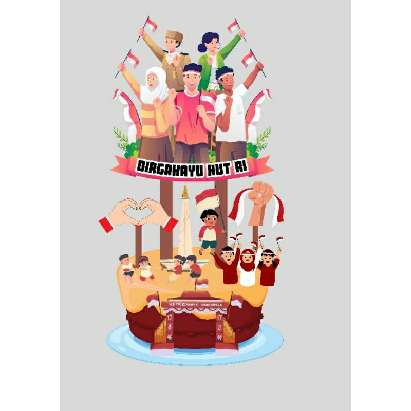 Jual Topper cake kemerdekaam HUT RI 17 agustus | Shopee Indonesia