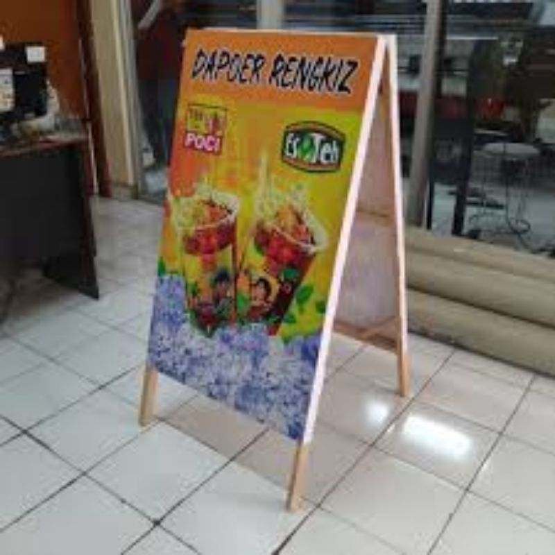 Jual Rangka Kayu Sepanduk / Rangka Kayu Stand Banner / Stand Banner ...