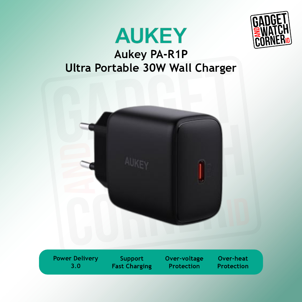 Jual Aukey Adaptor Charger Type C 30W PD 3.0 Power Delivery Fast Charging - PA-R1P | Shopee ...