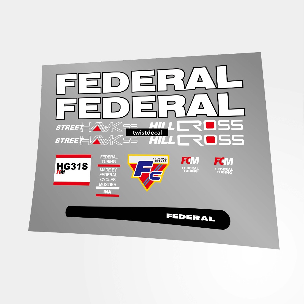 Jual STIKER DECAL FEDERAL STREET HAWK | Shopee Indonesia
