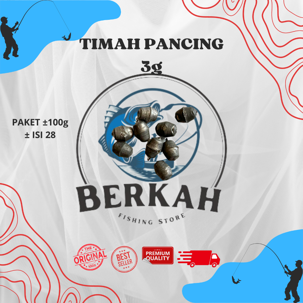 Jual TIMAH PEMBERAT PANCING UKURAN 3g PAKET 100g | Shopee Indonesia
