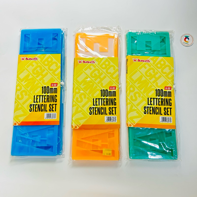 Jual Penggaris Sablon Mal Huruf Angka BUTTERFLY HA-860 Lettering ...