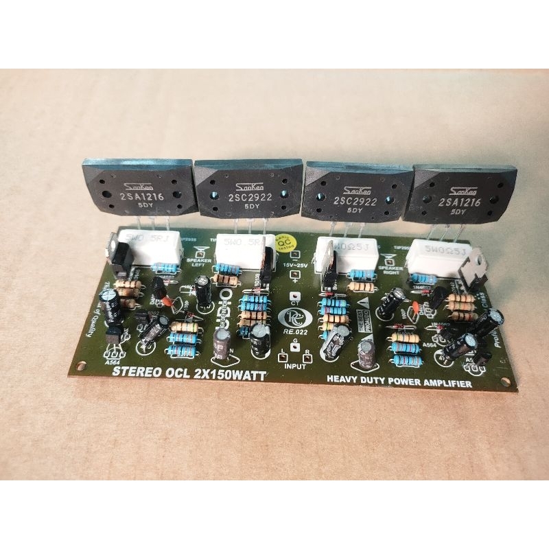 Jual Kit OCL Stereo Final Sanken 2SC2922 2SA1216 5DY 150 Watt Driver ...