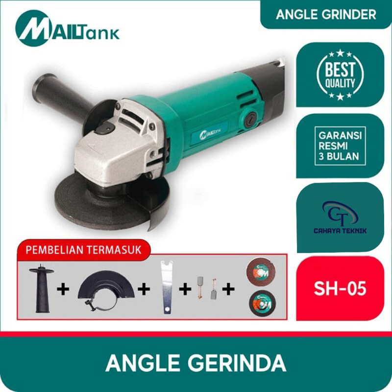 Jual MAILTANK SH05 MESIN GERINDA GRENDA GRINDA TANGAN DISC GRINDER 4” 600W MAILTANK SH-05 ...