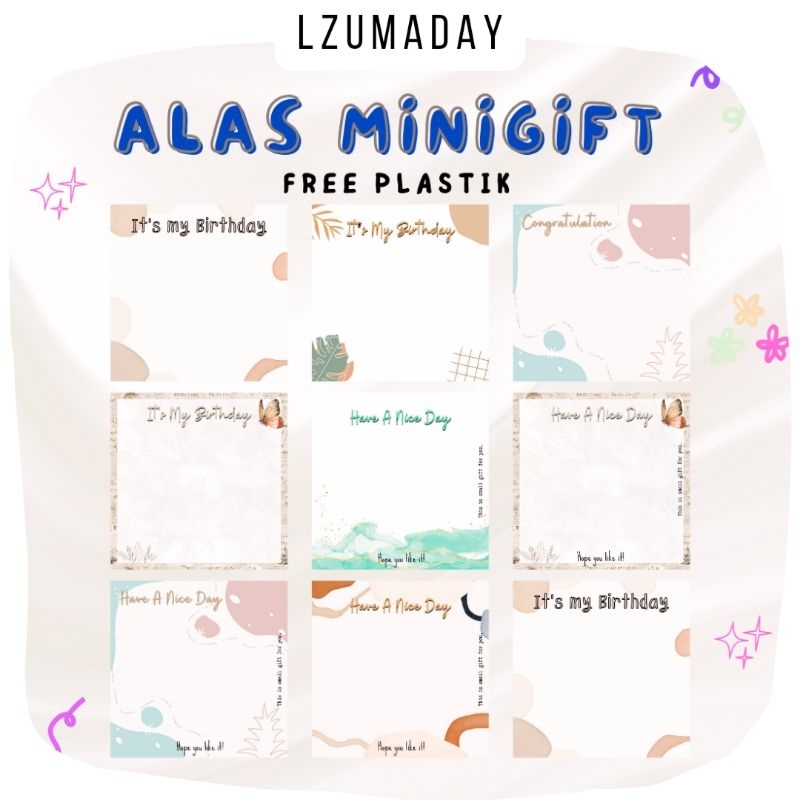 Jual [PART 5] Mini Gift Custome / Kertas Mini Gift + Plastik / Alas ...