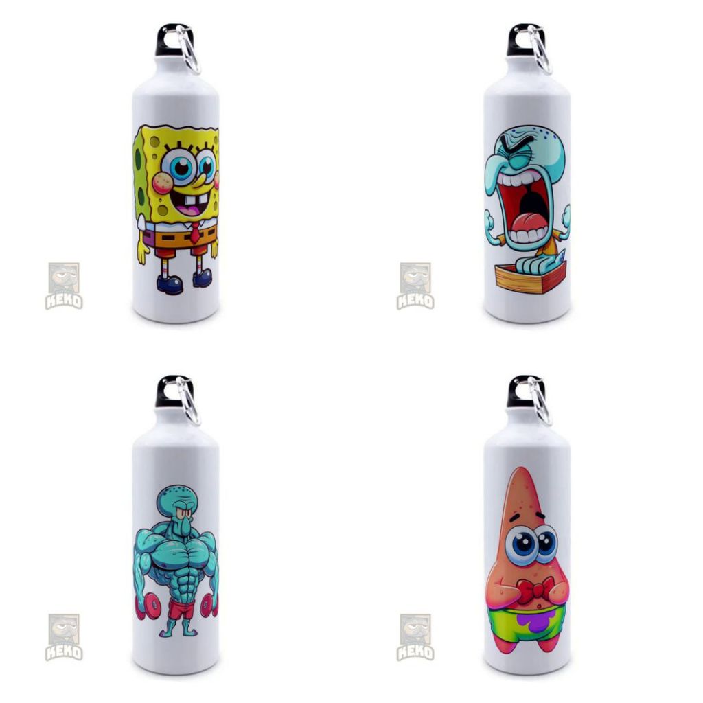 Jual Botol Minum Anak New Spongebob Gang Patrick Squidward Tentacles ...