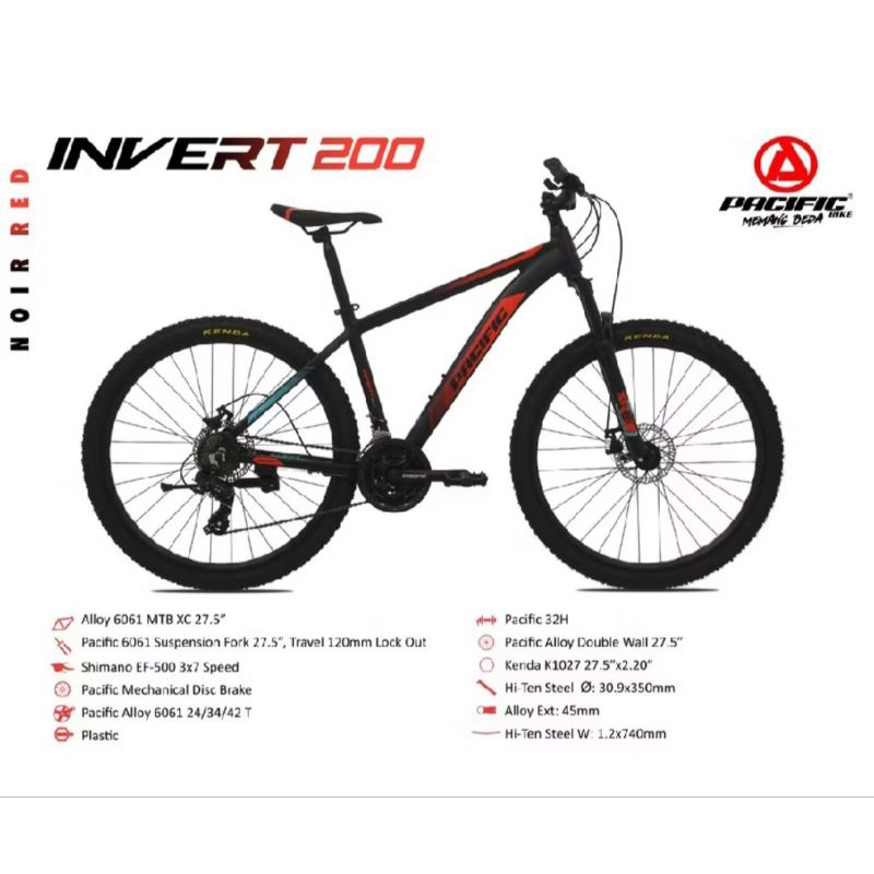 Jual SEPEDA MTB GUNUNG PACIFIC INVERT 2.0/ INVERT 200 ALLOY 27,5 INCH ...