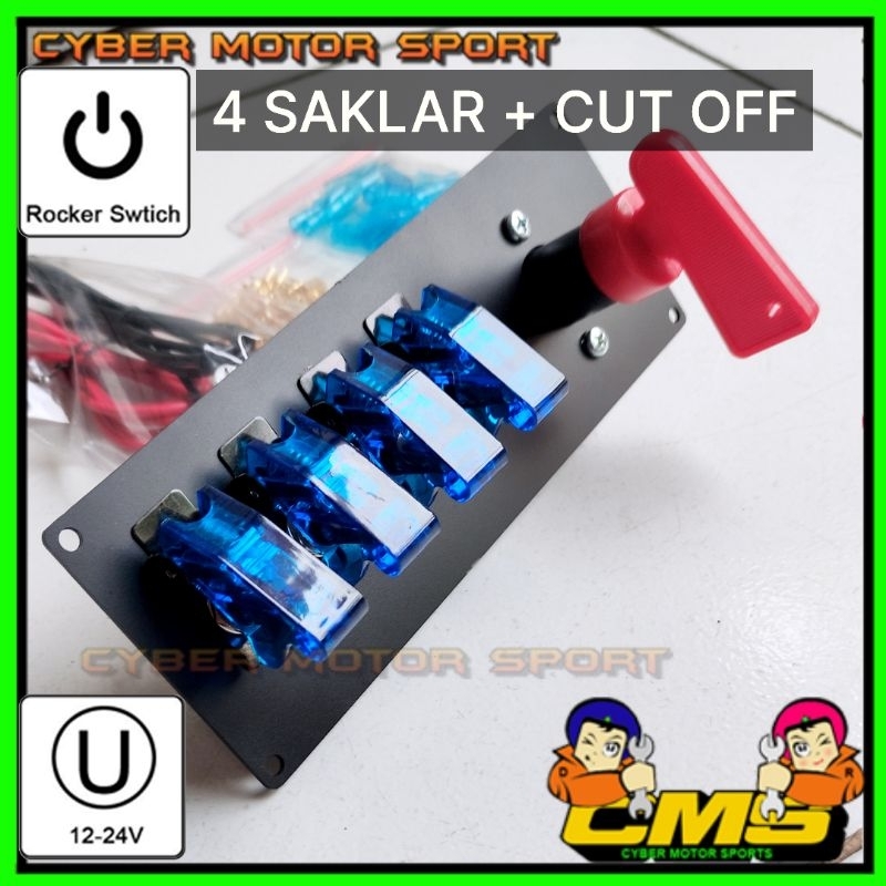 Jual Saklar 12 24v plus kunci switch cut off universal. engine cutt off ...