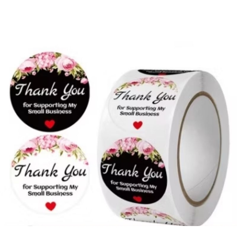 Jual Stiker Label Ucapan Terima kasih Love Sticker Supporting Small ...