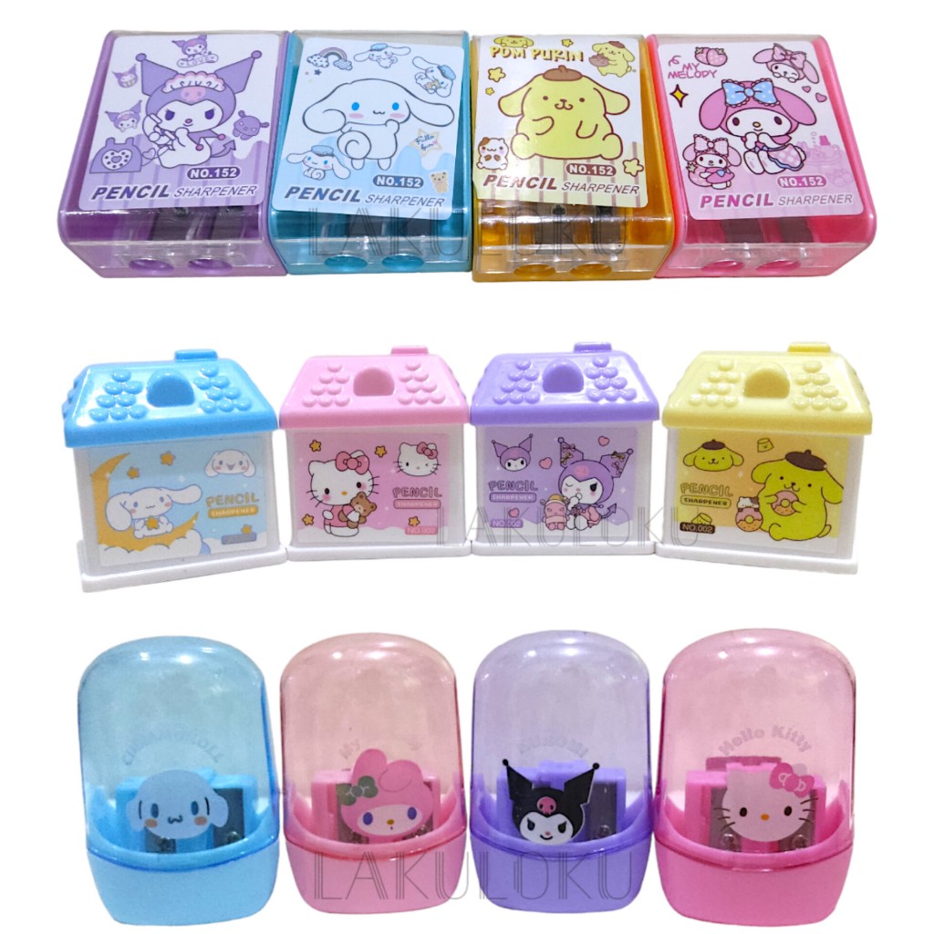 Jual Rautan / Orotan 2 Lubang Sanrio Kuromi Hello Kitty Cinnamoroll ...