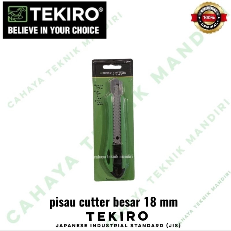 Jual TEKIRO GT-CK1821 pisau cutter besar ukuran 18 mm kater besar ...