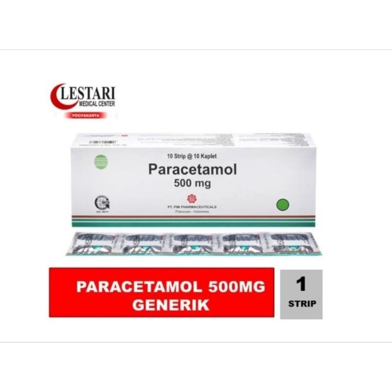 Jual paracetamol PIM 500mg 1 strip/sakit kepala | Shopee Indonesia