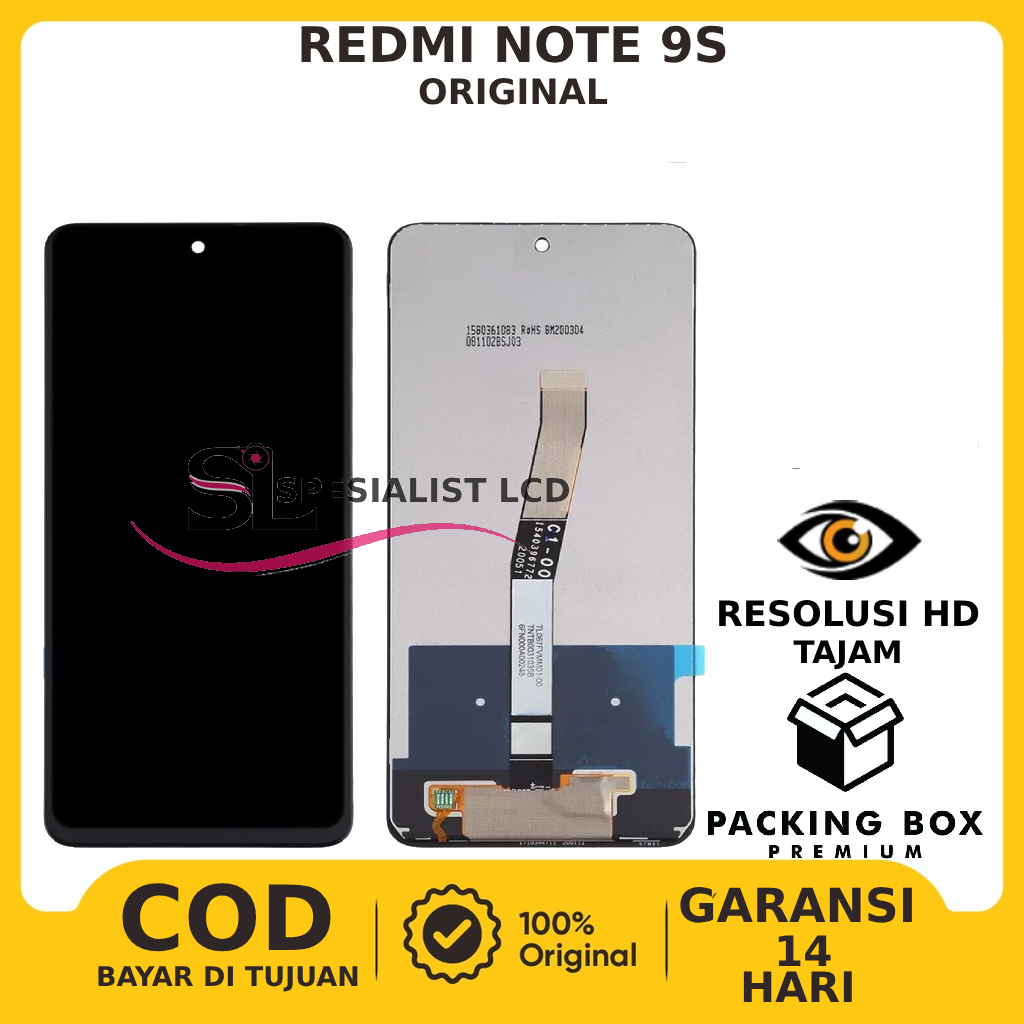 Jual LCD REDMI NOTE 9S ORIGINAL FULLSET TOUCHSCREEN GARANSI | Shopee ...
