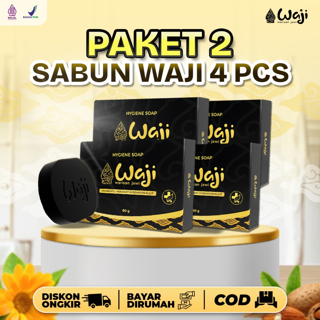 Jual WAJI - 4PCS SABUN WAJI SABUN ANTI BAKTERI DAN JAMUR | Shopee Indonesia