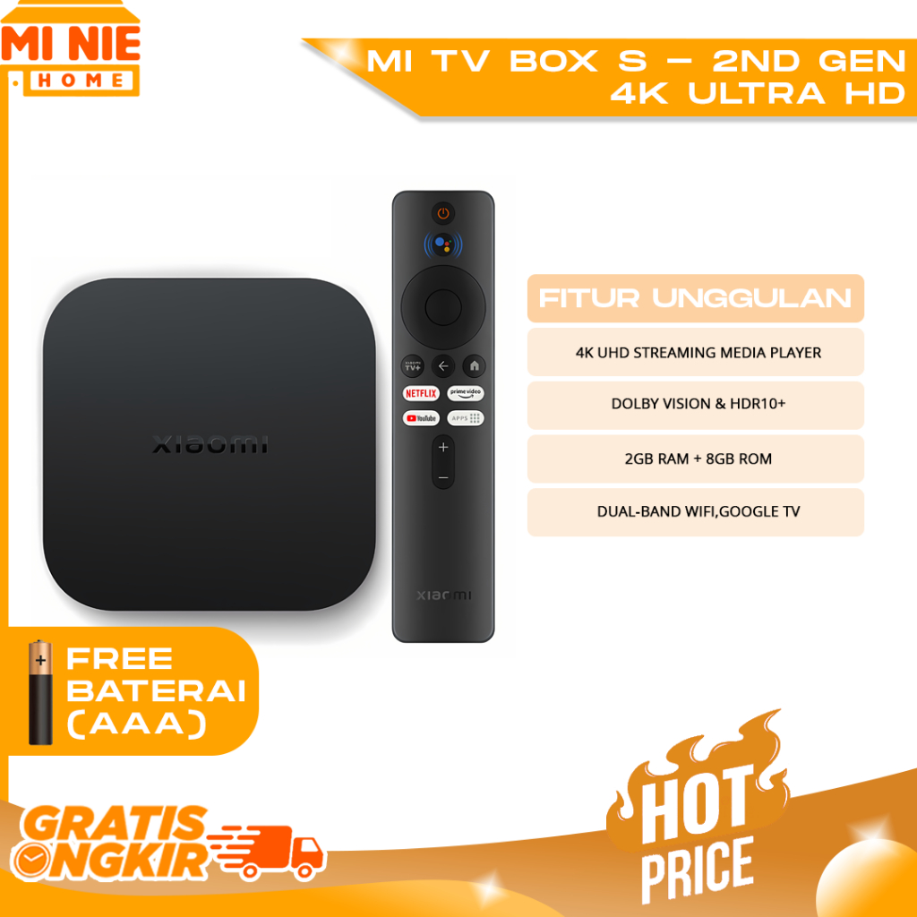 Jual TV BOX S 4K Gen 2 Android TV HDR 2GB 8GB Dolby Vision | Shopee ...