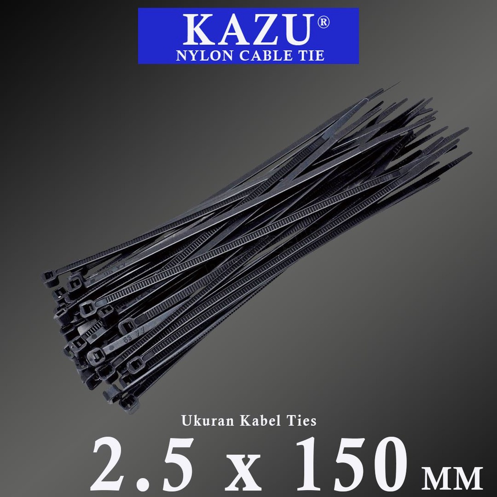 Jual Kabel Ties 150mm isi 100pcs Cable Ties 15cm Hitam | Shopee Indonesia