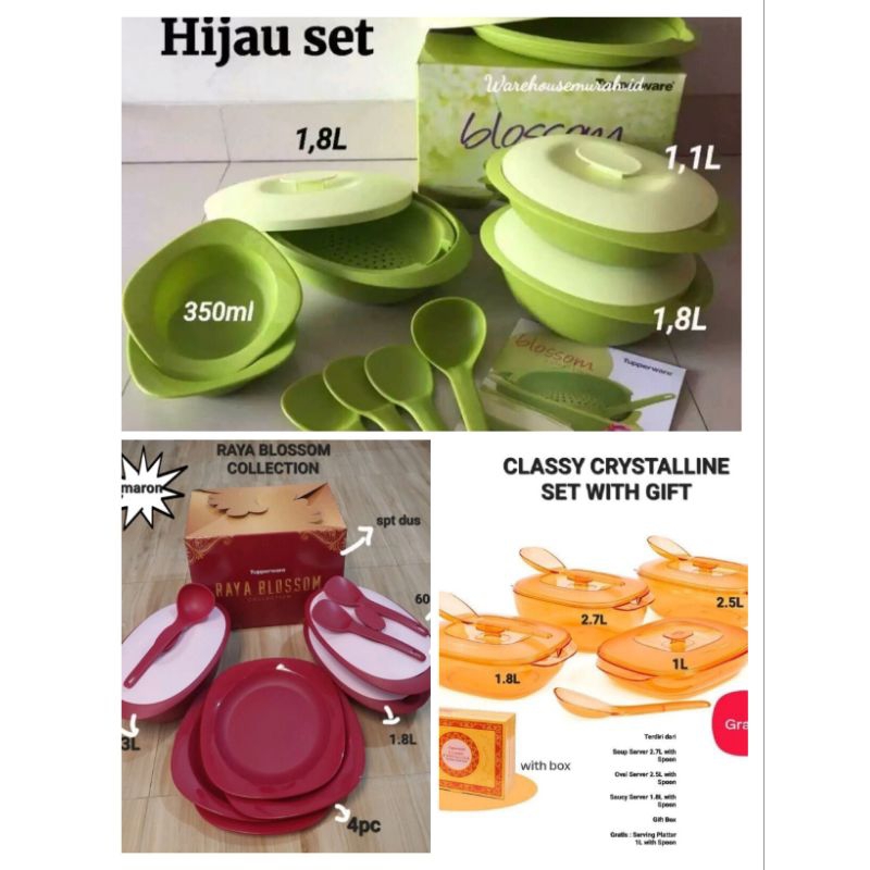 Jual ORIGINAL TUPPERWARE KADO WADAH PRASMANAN SAJI/WADAH MELAMIN ...