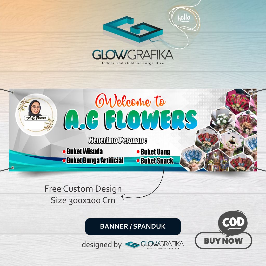 Jual Cetak Spanduk Banner Buket Bunga | Shopee Indonesia
