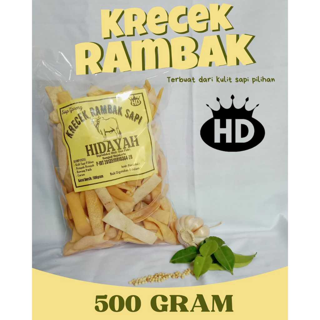 Jual Krecek Rambak Sapi Mentah Stik Lebar Super 500Gram / Krecek Rambak ...