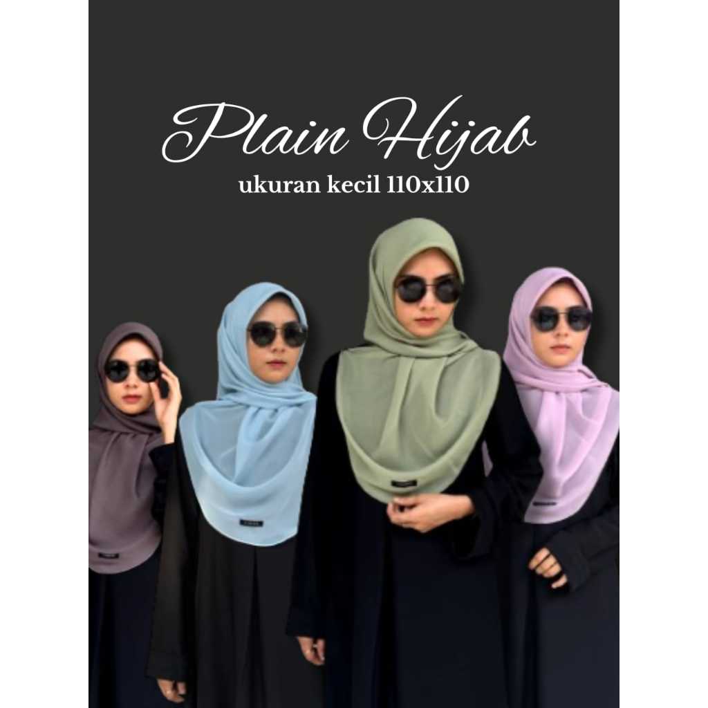 Jual Queenra Hijab Plain 110x110 cm | Malay Hijab | Jilbab Malay ...