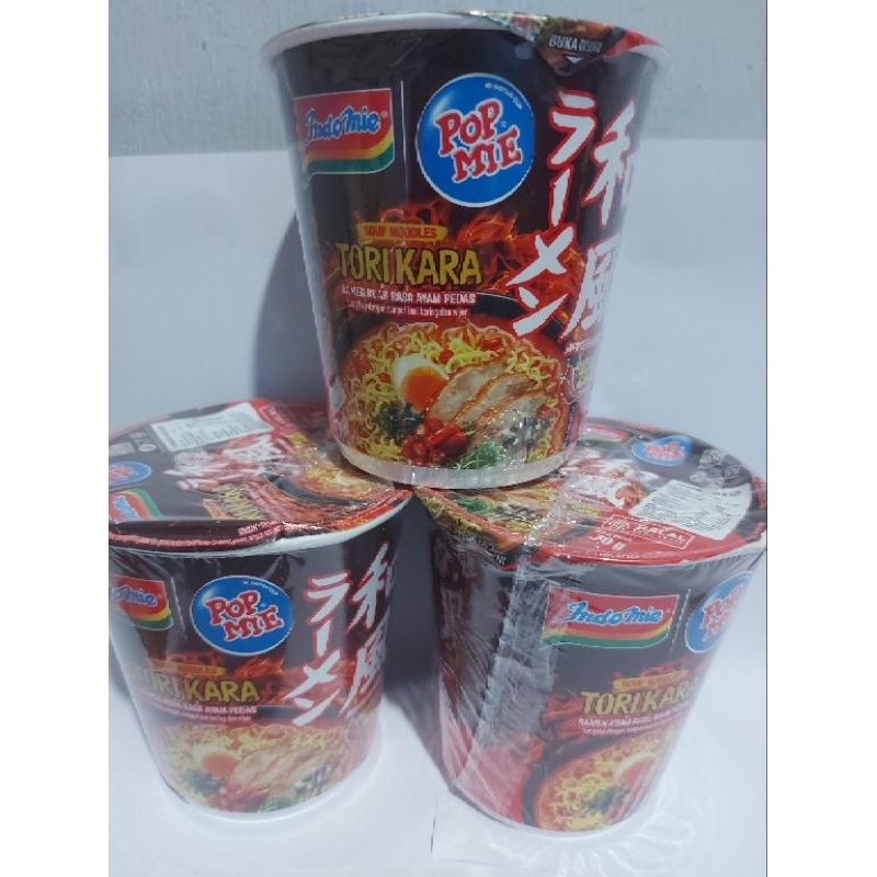 Jual Indomie Pop Mie Jumbo Kuah Torikara Ramen rasa Ayam Pedas 3 Pcs ...