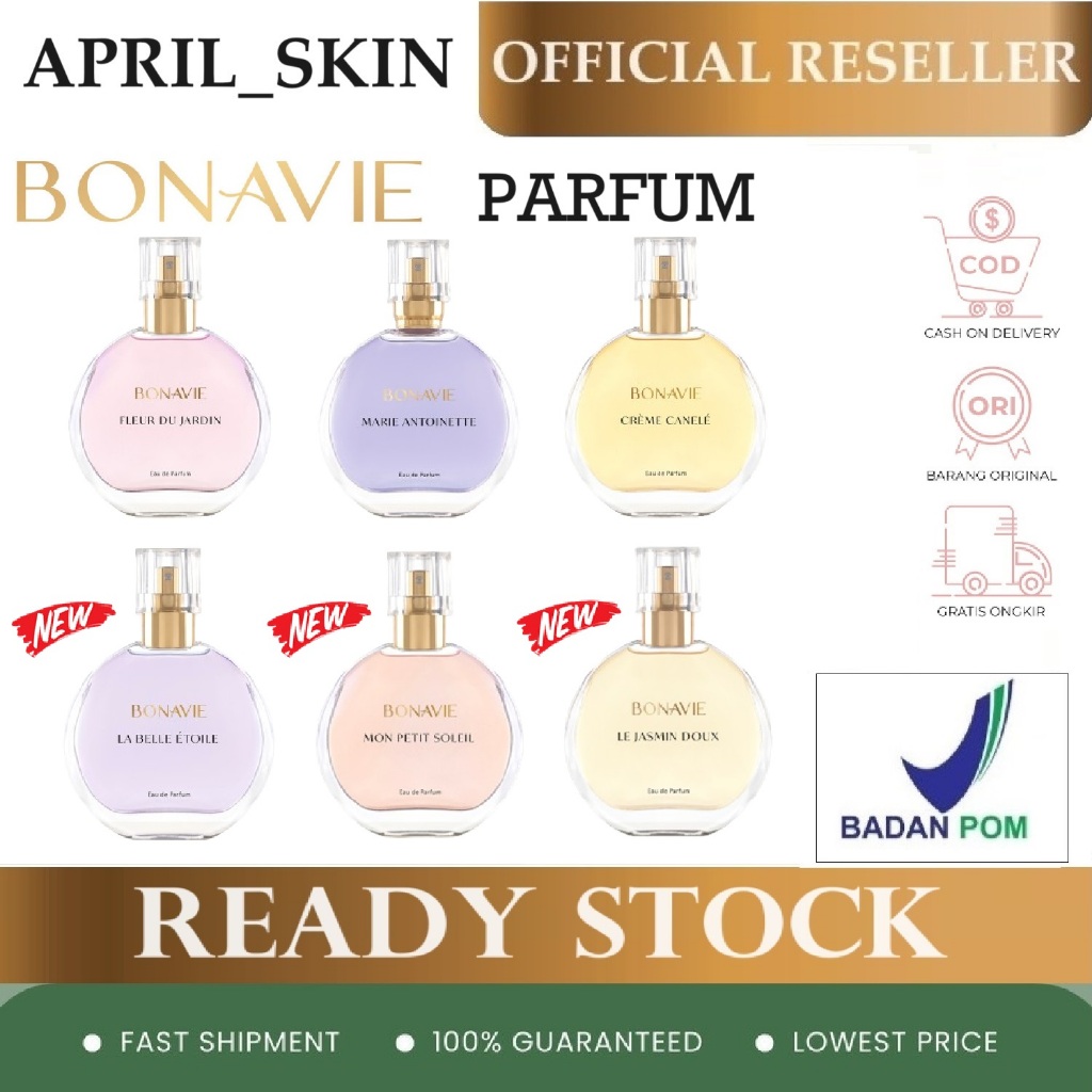 Jual BONAVIE Eau De Parfum 30ML Marie Antoinette Creme Canele Fleur du ...
