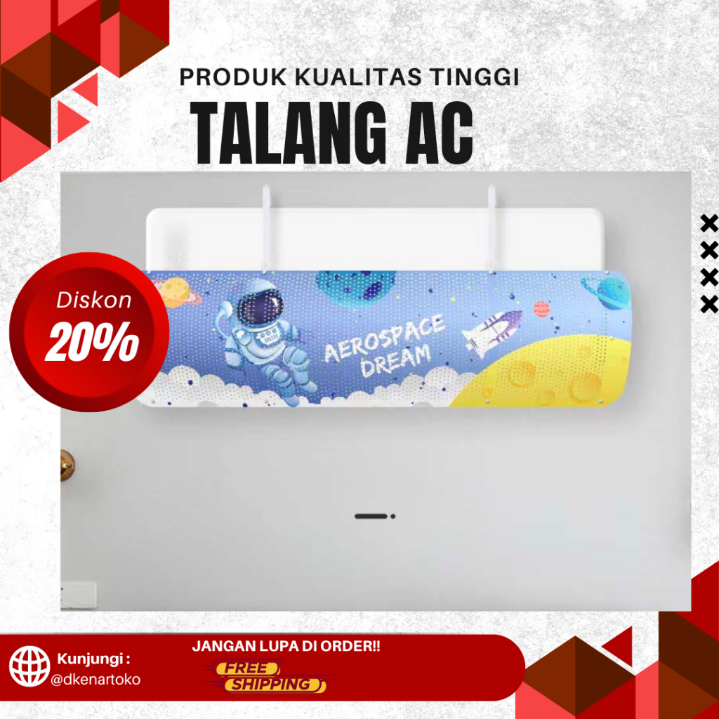 Jual Penutup Penahan Angin Reflektor/Cover Penahan Angin AC| | Shopee ...